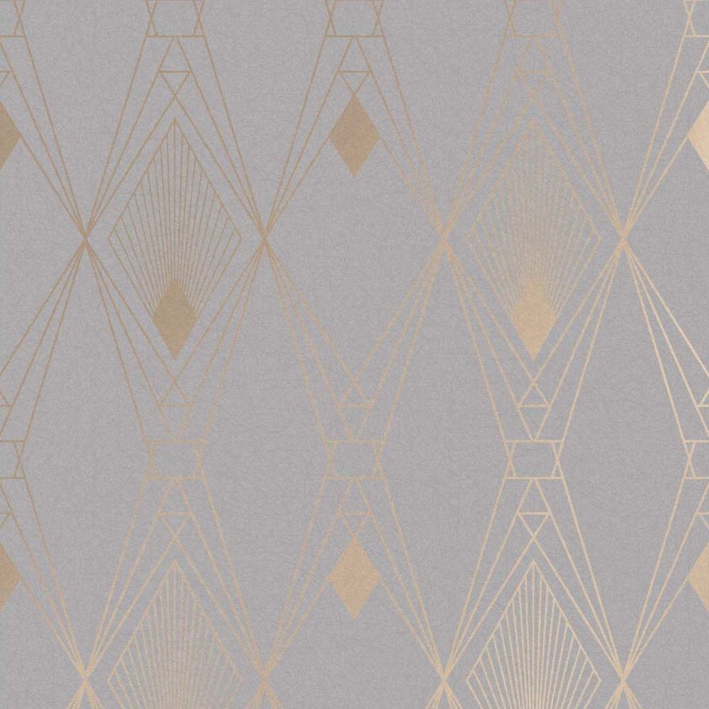 Next Deco Geometric Grey Wallpaper 118314