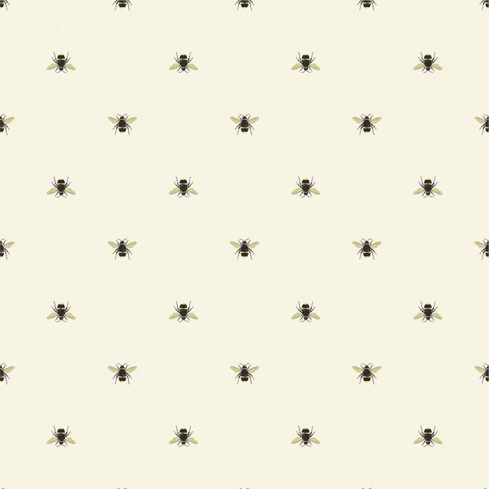 Joules Botanical Bee Crème Wallpaper