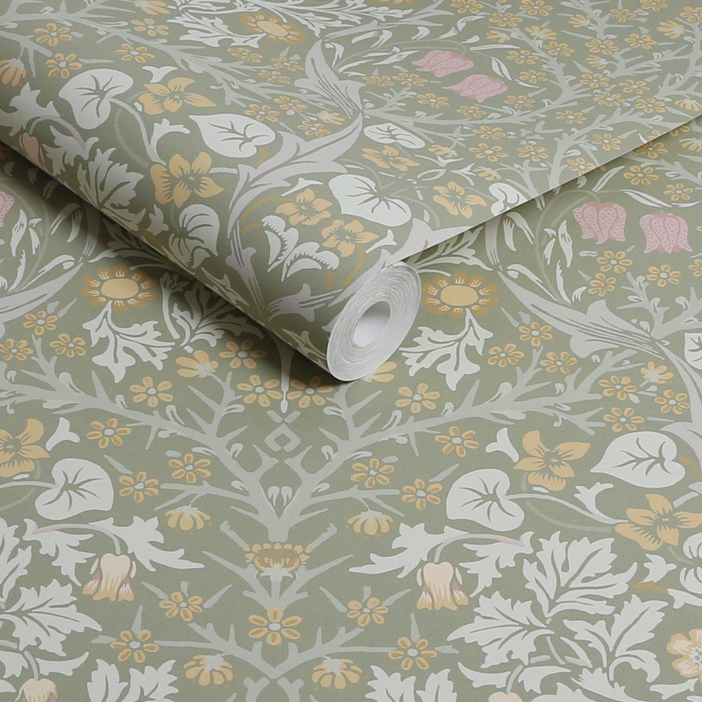 William Morris at Home Blackthorn Sage Wallpaper