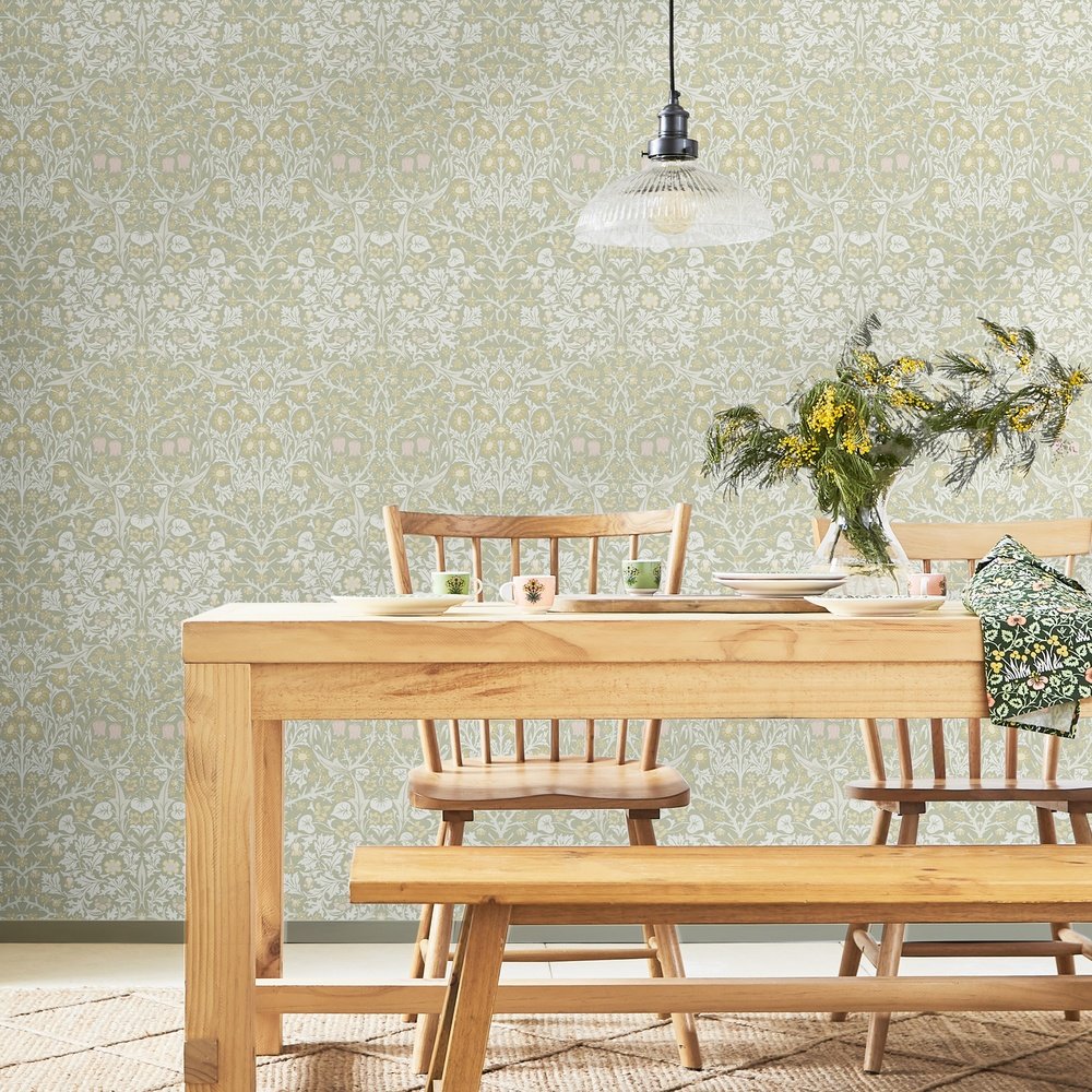 William Morris at Home Blackthorn Sage Wallpaper