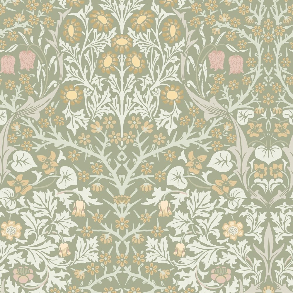 William Morris at Home Blackthorn Sage Wallpaper