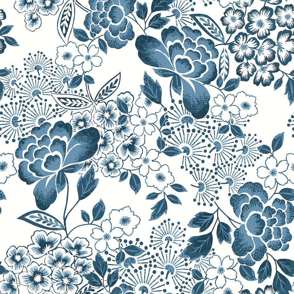 A Street Prints Irina Blue Wallpaper
