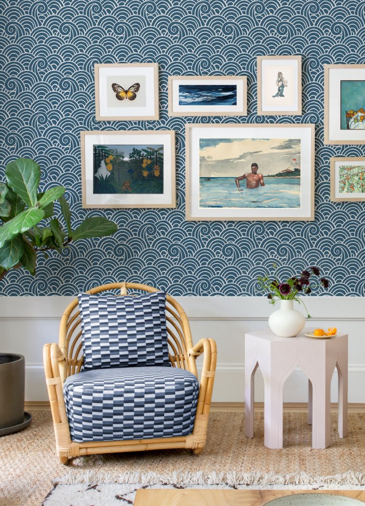 A Street Prints Alorah Blue Wallpaper