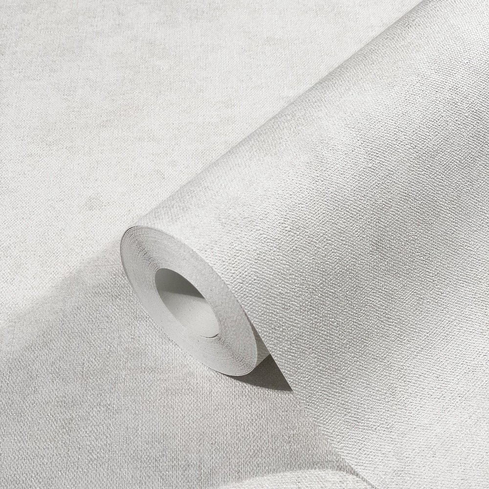 Galerie Flora Plain Silver & Grey Wallpaper