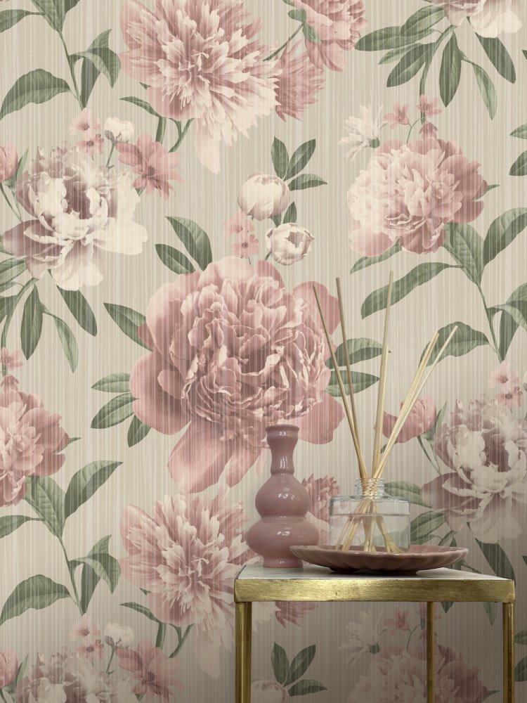 Valentina Big Bloom Soft Pink Wallpaper 526868