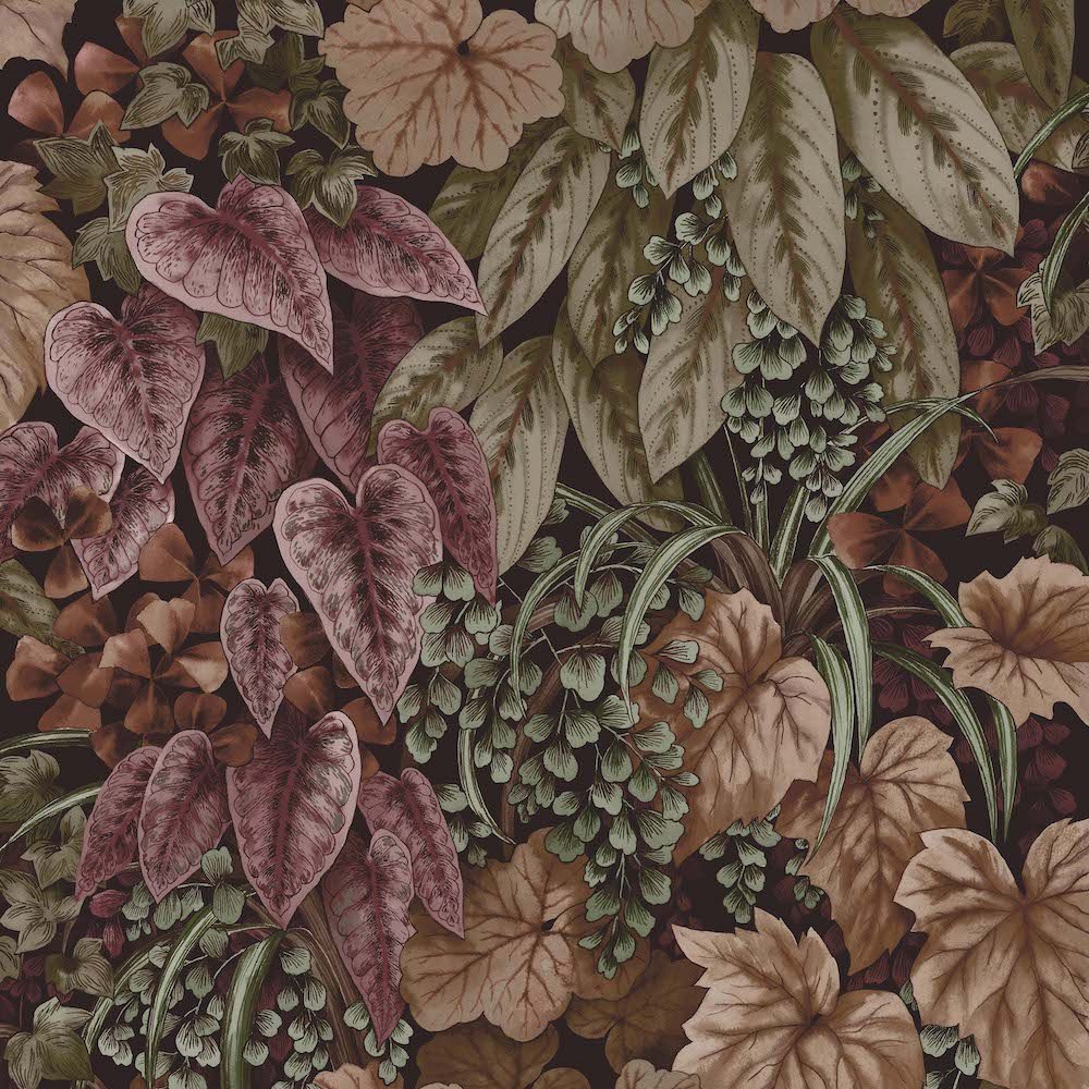 Cascading Garden Crimson Wallpaper 91360 Holden Decor