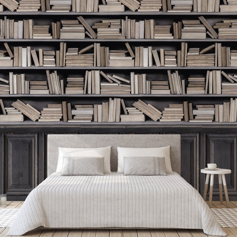 Grandeco Bookcase Wall Mural A36801