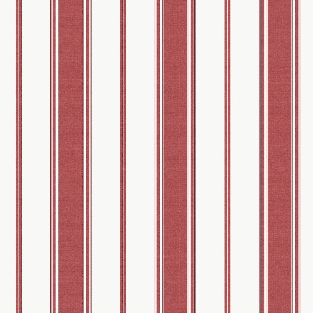 Galerie Heritage Stripe Red Wallpaper