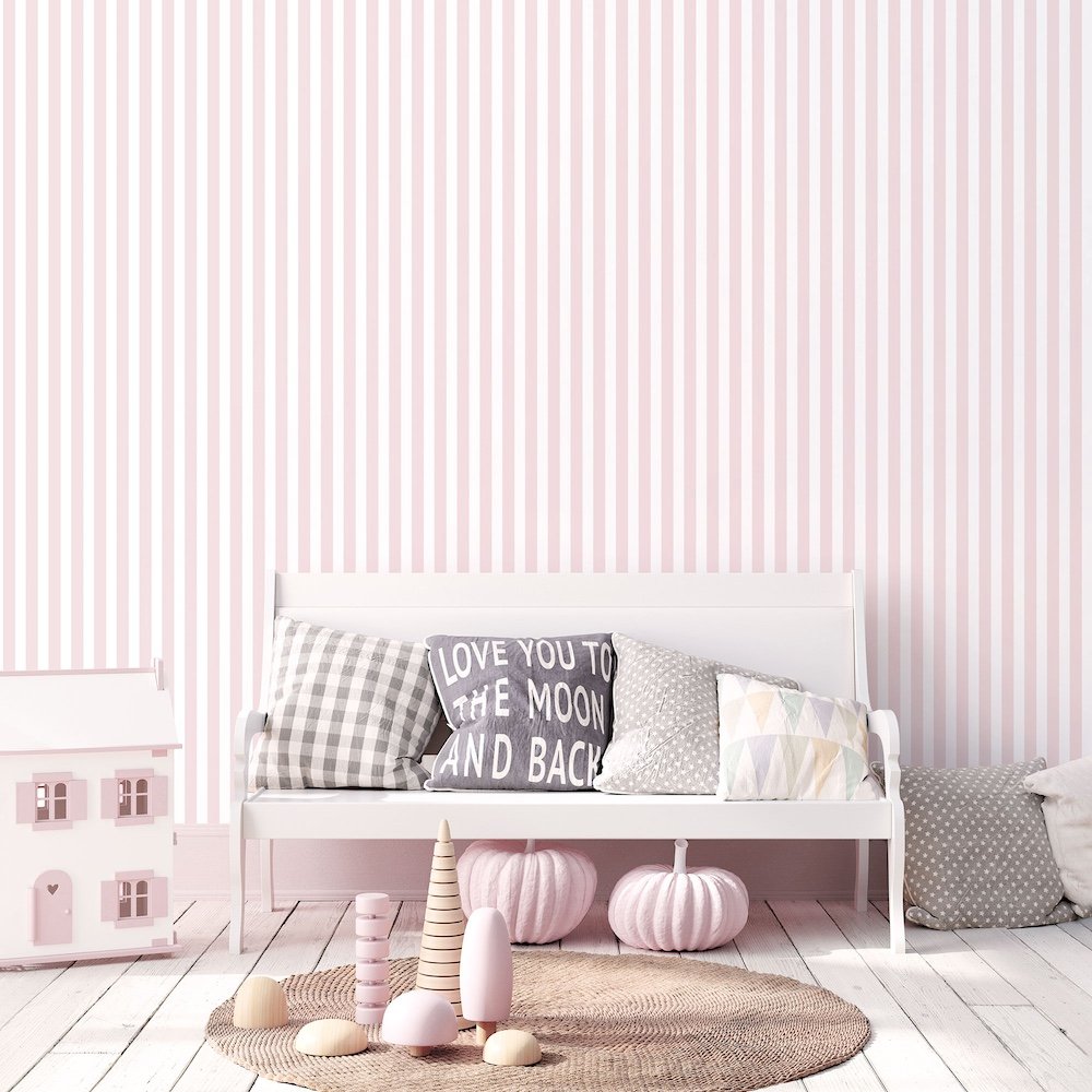 Galerie Regency Stripe Pink Wallpaper