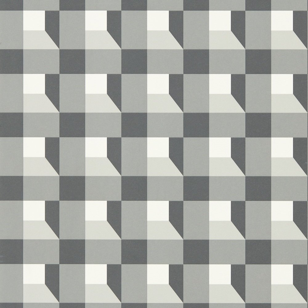 Harlequin Blocks Black Earth / Sketched / Diffused Light Wallpaper