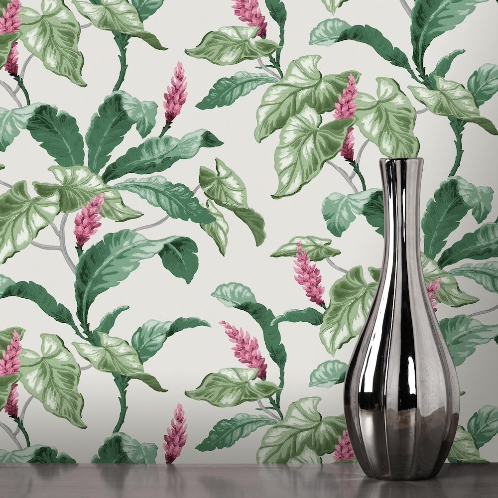 Crown Meridian Parade Grey/Pink/Green Wallpaper