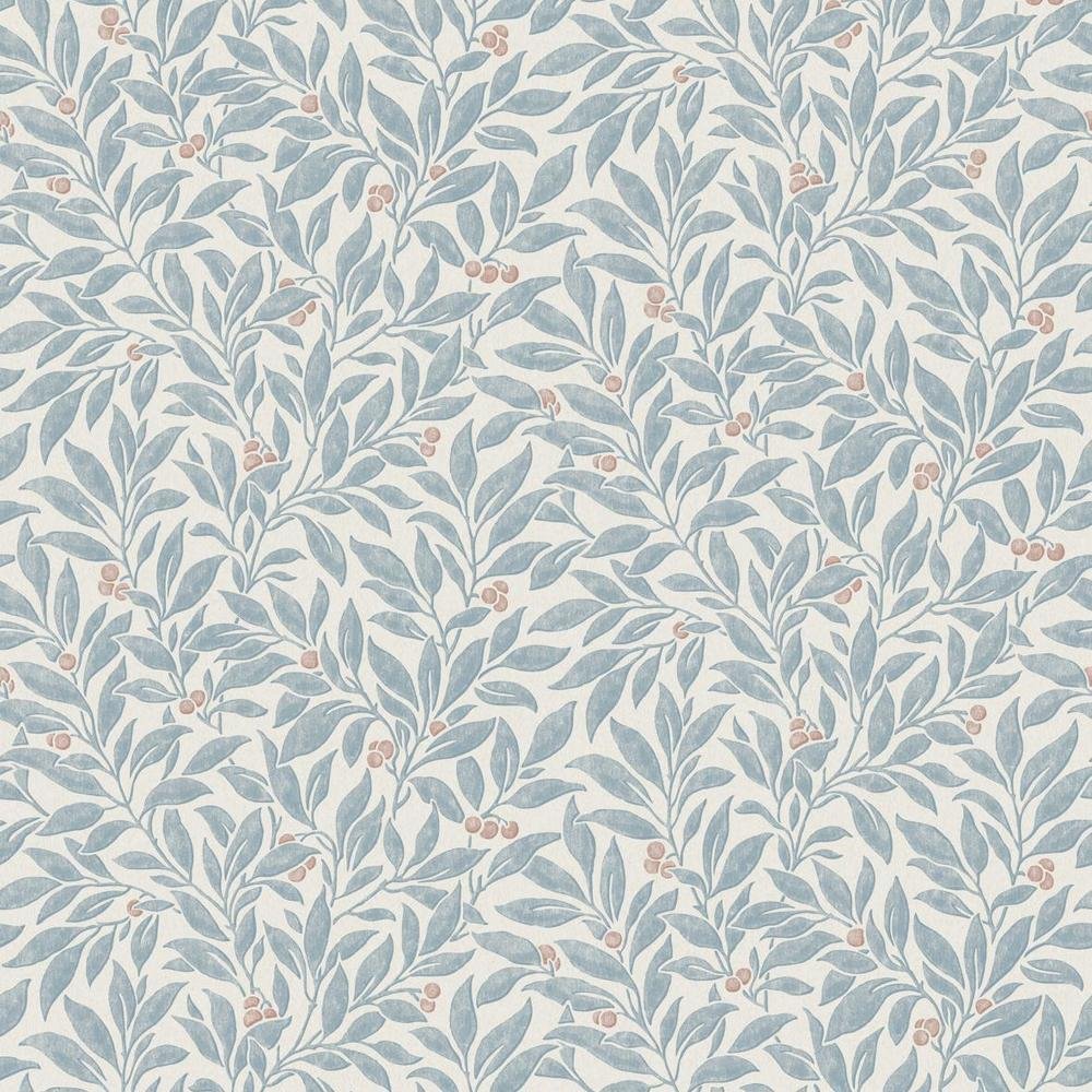 Crown Winter Berry Blue Wallpaper