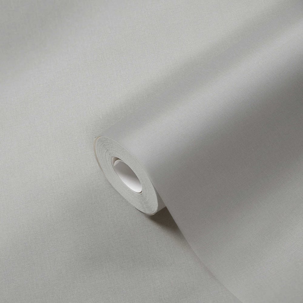 Galerie Plain Texture Silver Grey Wallpaper