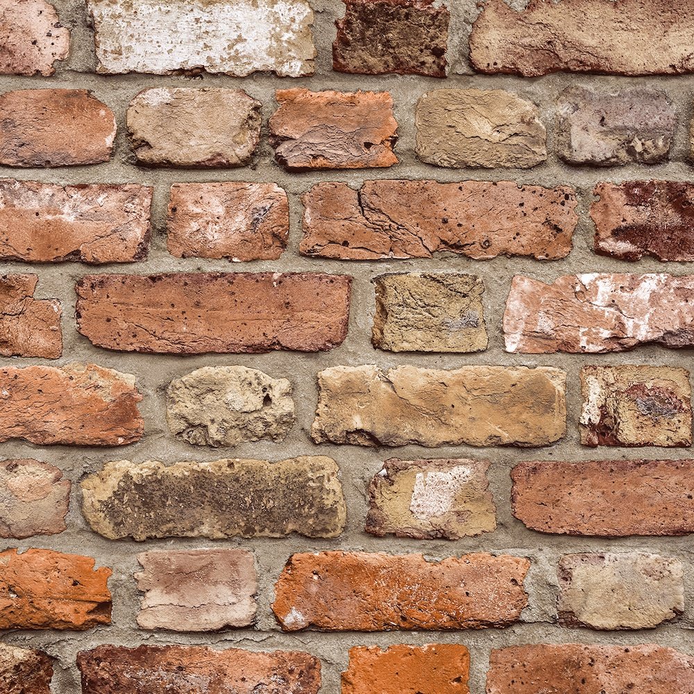 Grandeco Rustic Brick Rust Wallpaper