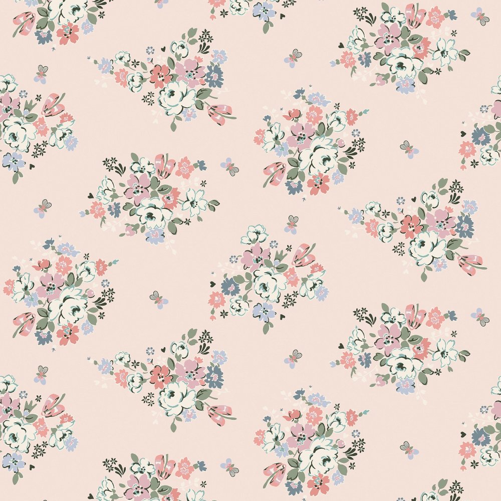 Cath Kidston Clifton Floral Pink Wallpaper