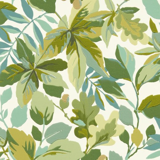 Sanderson Robin's Wood Forest Green / Sap Green Wallpaper